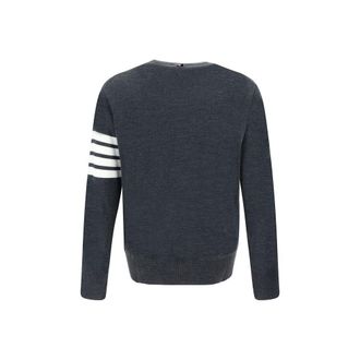 Thom Browne Mens Gray Wool Oves Aries Sweatshirt Clothing