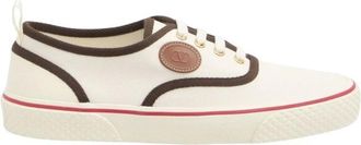 Valentino Garavani Homme, Chaussures, Beige, Taille: 43 1/2 EU Nojoke Canvas Baskets