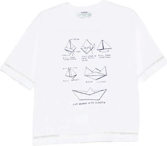 Vivetta Vivetta, Femme, Tops, Blanc, Taille: 40 FR Vm1Ts0024 T-shirt