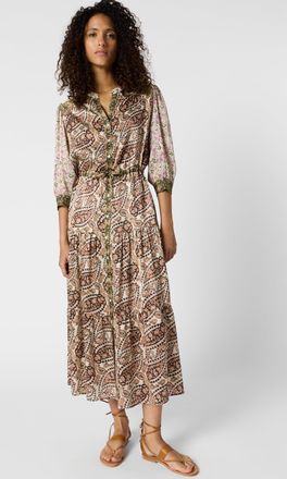 Gerard Darel Robe longue &agrave; fleurs en soie - ROSELINA - Multicolore