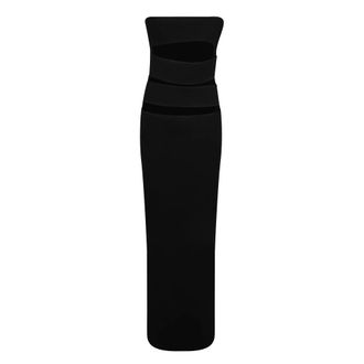 M&ocirc;not Cutout Crepe Gown - - Dresses - Damen - Schwarzk - XL
