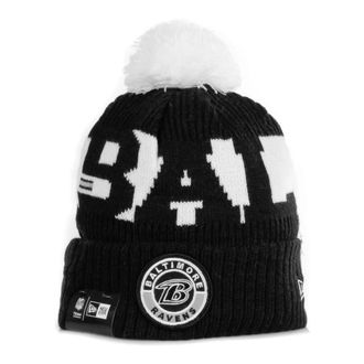 New Era Sportliche Pom Pom Herrenm&uuml;tze Schwarz/Wei&szlig; - - Accessories - Herren - Schwarzk - ONE SIZE