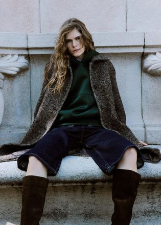 Mango Oversized-Sweatshirt mit Kapuze grün - Damen - XL - MANGO