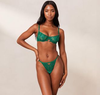 Lounge Flirt Balcony Soutien-Gorge - Émeraude - 100 / FF