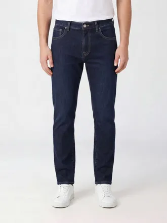 Pantaloni Torino Jean skinny en denim de coton stretch et soie &agrave; taille mi-haute