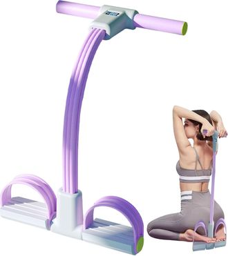 Generico Widerstandsband für Pedal, Widerstandsband für Pedale - Widerstandsband für Yoga elastisch mit 6 Röhren, Bodybuilding-Expander mit LED-Display, Fitnes