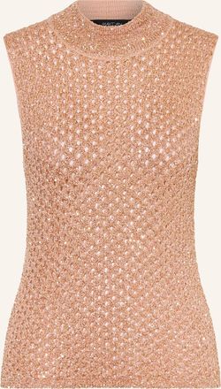 Marc Cain Stricktop Mit Pailletten rosa