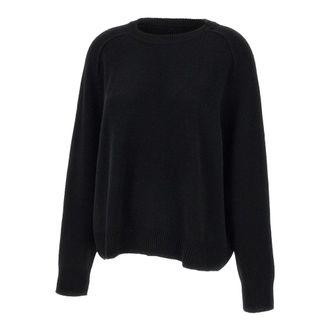Soft Goat Boyfriend Rundhals - - Knitwear - Damen - Schwarzk - M