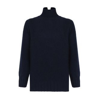 Douuod High-Neck-Pullover - - Knitwear - Damen - Blau - XS