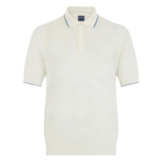 Fedeli Klassischer kurz&auml;rmeliger Polo-Pullover - - Knitwear - Herren - Wei&szlig; - L