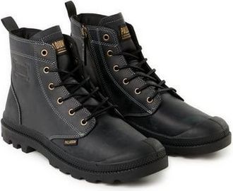 Palladium Lederkeilstiefel - schwarz