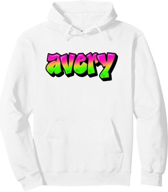 BDAZ Avery Graffiti Personalisierter Name Gr&uuml;n Rosa Frauen M&auml;dchen Pullover Hoodie