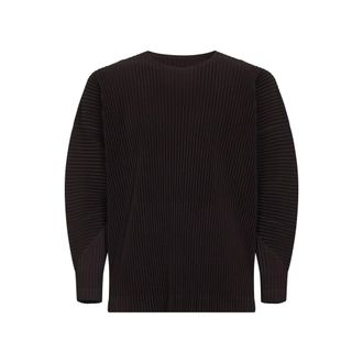 Issey Miyake Homme, Tops, Noir, Taille: XL Pleated Long Sleeve Top