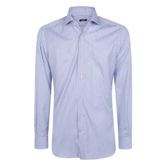 Barba Homme, Chemises, Bleu, Taille: 2XL Chemise &agrave; rayures classique