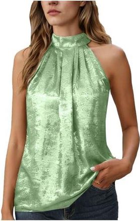 Generic TOFOTL D&eacute;bardeur Long Femme avec Soutien Gorge Int&eacute;gr&eacute; Debardeur Paillette 2026 Basique Paillette Ample &Eacute;l&eacute;gant sans Manche Tunique Manches Femme &Eacute;t&eacute; 