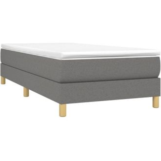 vidaXL Bettgestell ohne Matratze Dunkelgrau 100x200 cm Stoff Vidaxl