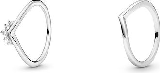 Pandora Pandora Ring Diadem Krone Silber 198282CZ Ring Diadem Silber 198282CZ-58 & Damen-Ringe 925 Sterlingsilber mit - Ringgröße 58 (18.5) 196314-58