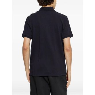 Moncler Logo-Patch Cotton Polo Shirt - Navy