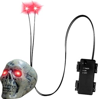 Generico Leuchtaugen - 0,5 cm / 0,2 Zoll LED, Halloween-Augen leuchtend, mit Uhr, 2 Stück Skelettaugen | wasserdichte DIY Lichter für Kürbis, Grabsteine, Gegen