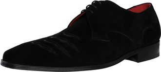 Jeffery West Brogue-Schuhe Aus Wildleder Mit Rissen, Schwarz