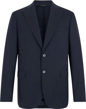 Brooks Brothers Homme, Vestes, Bleu, Taille: 3XL Blazer en serge de voyage