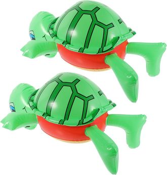 Cabilock 2 St&uuml;ck PVC Aufblasbare Schildkr&ouml;ten Ballons Bunte Pool Wasserspiel Deko f&uuml;r Garten Geburtstag Strand Outdoor Party
