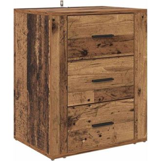 vidaXL Nachttisch mit Schubladen Altholz 50 x 36 x 60 cm Holzwerkstoff vidaXL