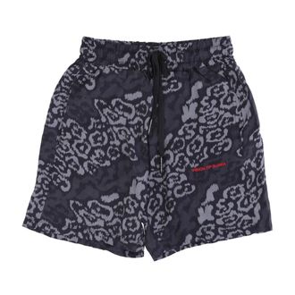 Vision Of Super Leopardenmuster Schwarze Shorts - - Shorts - Herren - Schwarzk - 2XL