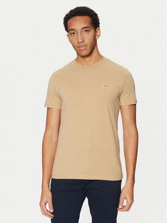 Tommy Jeans T-Shirt Jaspe DM0DM20363 Beige Slim Fit