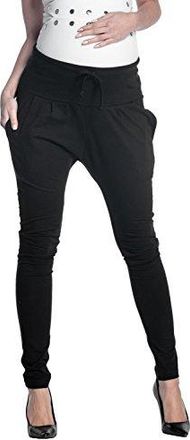 Zeta Ville Zeta Ville - Femme maternit&eacute; Pantalon Sarouel - empi&egrave;cement Extensible - 583c (Noir, 38, M)