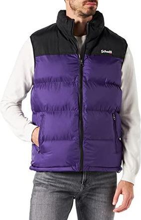 Schott NYC Mixte Utahv GILET DOUDOUNE EMPIECEMENT EPAULE SCHOTT, Mauve, M EU
