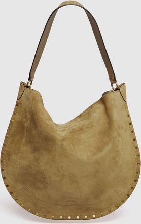 Isabel Marant Sac Oskan Hobo Soft Cuir Suédé Taupe