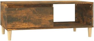 vidaXL Vidaxl - Table basse Ch&ecirc;ne fum&eacute; 90x50x36,5 cm Bois ding&eacute;nierie