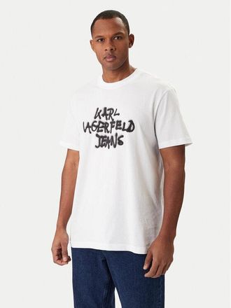 Karl Lagerfeld T-Shirt B1M17065 Wei&szlig; Regular Fit