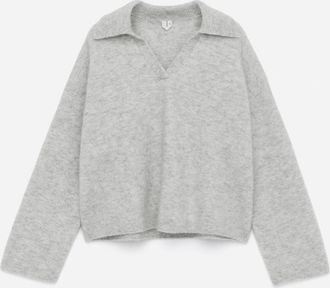 Arket Pullover Aus Alpakawolle Und Wolle -Grau