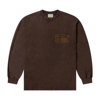 Aries Aged Diamante Temple LS Tee - - Tops - Herren - Braun - M
