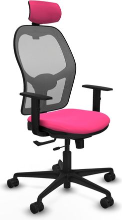 Piqueras y Crespo Ergonomischer Stuhl Rosa Jorquera mit 1D-Armen, h&ouml;henverstellbare Lendenwirbelst&uuml;tze und h&ouml;henverstellbares Kopfteil und Neigungsverstellung. Ausgesta