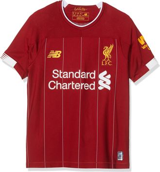 New Balance Offizielles Heimtrikot Liverpool FC, f&uuml;r Kinder, Saison 2019/20, Junior-Kurzarmshirt, Rot, 122