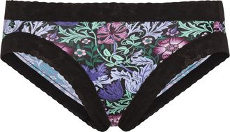 Jockey Damen Soft Stretch Lace Bikini, Nouveau Garden Black, M