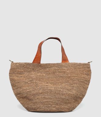 Ibeliv Sac Mirozy Raphia Dark Tea Marron