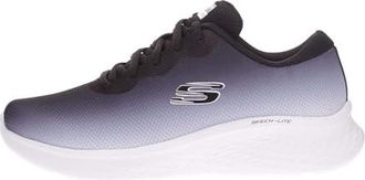 Skechers Femme 149995 BKW Baskets, Bordure en Maille Noire et Blanche, 36 EU