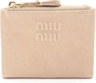 Miu Miu Pre-owned Nappa Aviator wallet - Femme - Pre-owned - Beige - Taille: ONE Size