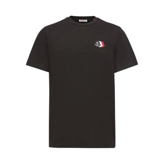 Moncler Ss T-Shirt - - Tops - Herren - Schwarzk - L