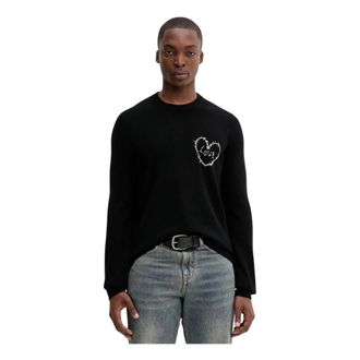 Zadig&Voltaire Heart Embroidery Sweater - - Knitwear - Herren - Schwarzk - XL