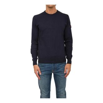 Peuterey Blauer Strickpullover - - Sweatshirts & Hoodies - Herren - Blau - 2XL