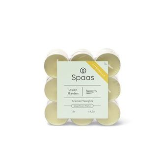 Spaas 10 x 18 Citronella Teelichter, 4.5 Stunden - Pistaziengr&uuml;n - Asian Garden