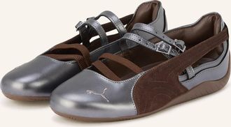 Puma Mary-Jane-Ballerinas Speedcat Lux braun