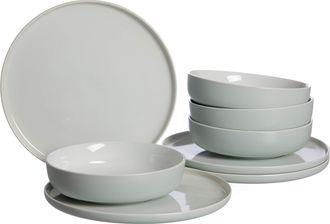 Ritzenhoff & Breker Tafelservice Jasper, 8-teilig, Mint, Steinzeug, Speiseteller und Suppenschalen für 4 Personen