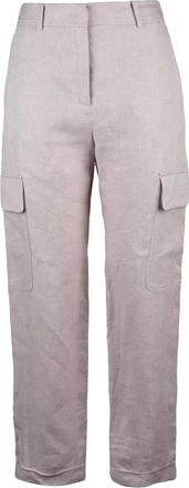 Eleventy Femme, Pantalons, Rose, Taille: 36 FR Pantalon Cargo Cropped