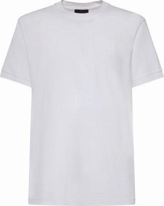 Fay Homme, Tops, Blanc, Taille: XL Piquet T-Shirt